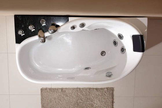 High Gloss Acrylic Whirlpool Bathtub White M1476-L Pure Sanitary Grade