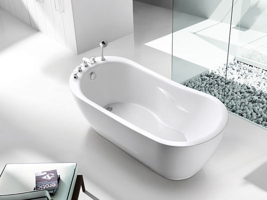 Simple Bath Acrylic Free Standing Bathtub SP1029 1650×760×700mm